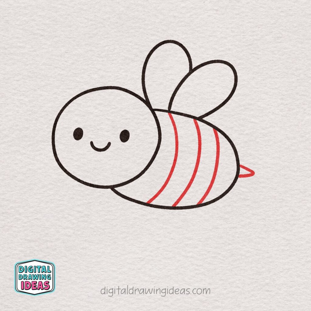 How to draw a bee - Digital Drawing Ideas