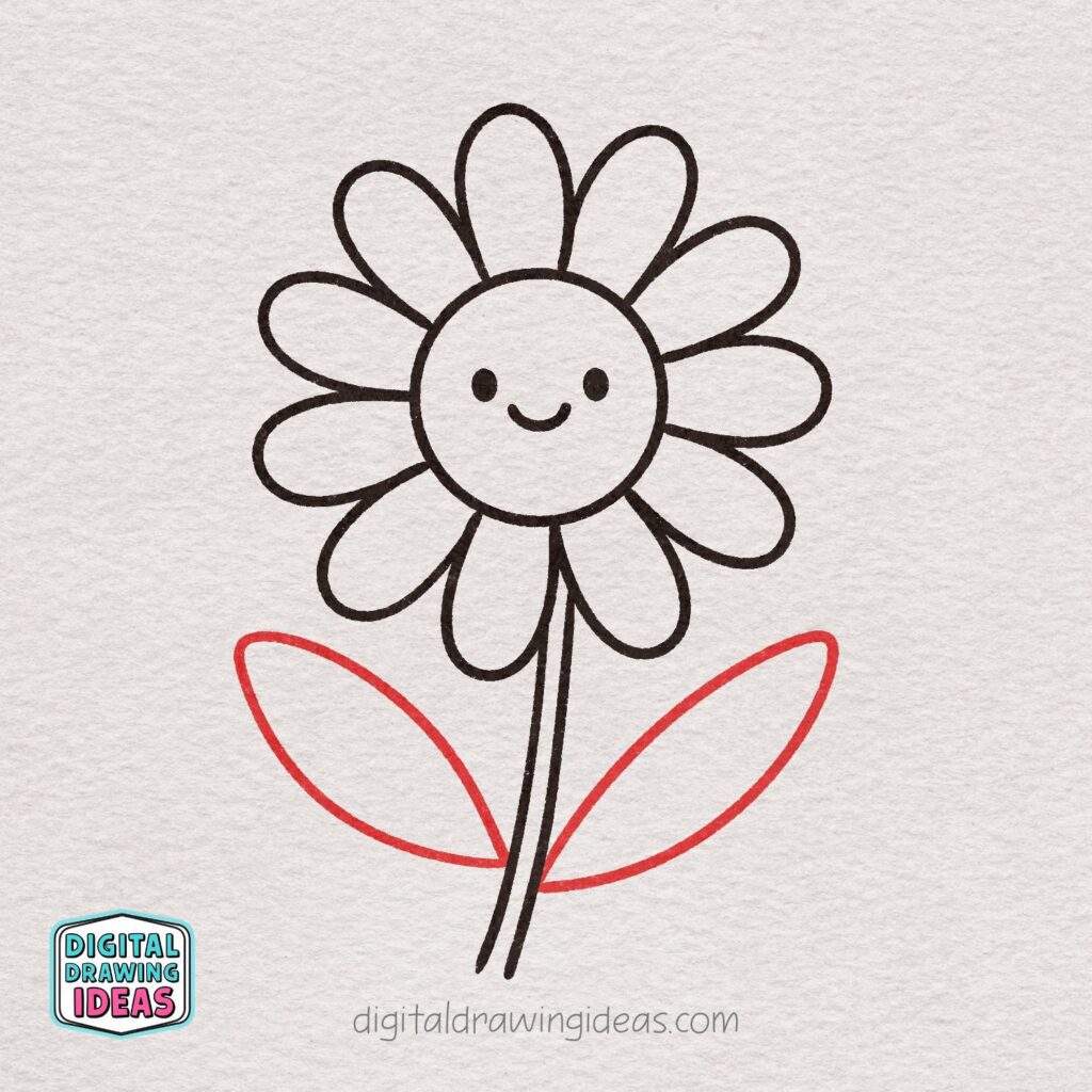 How to Draw a Daisy Flower - Digital Drawing Ideas