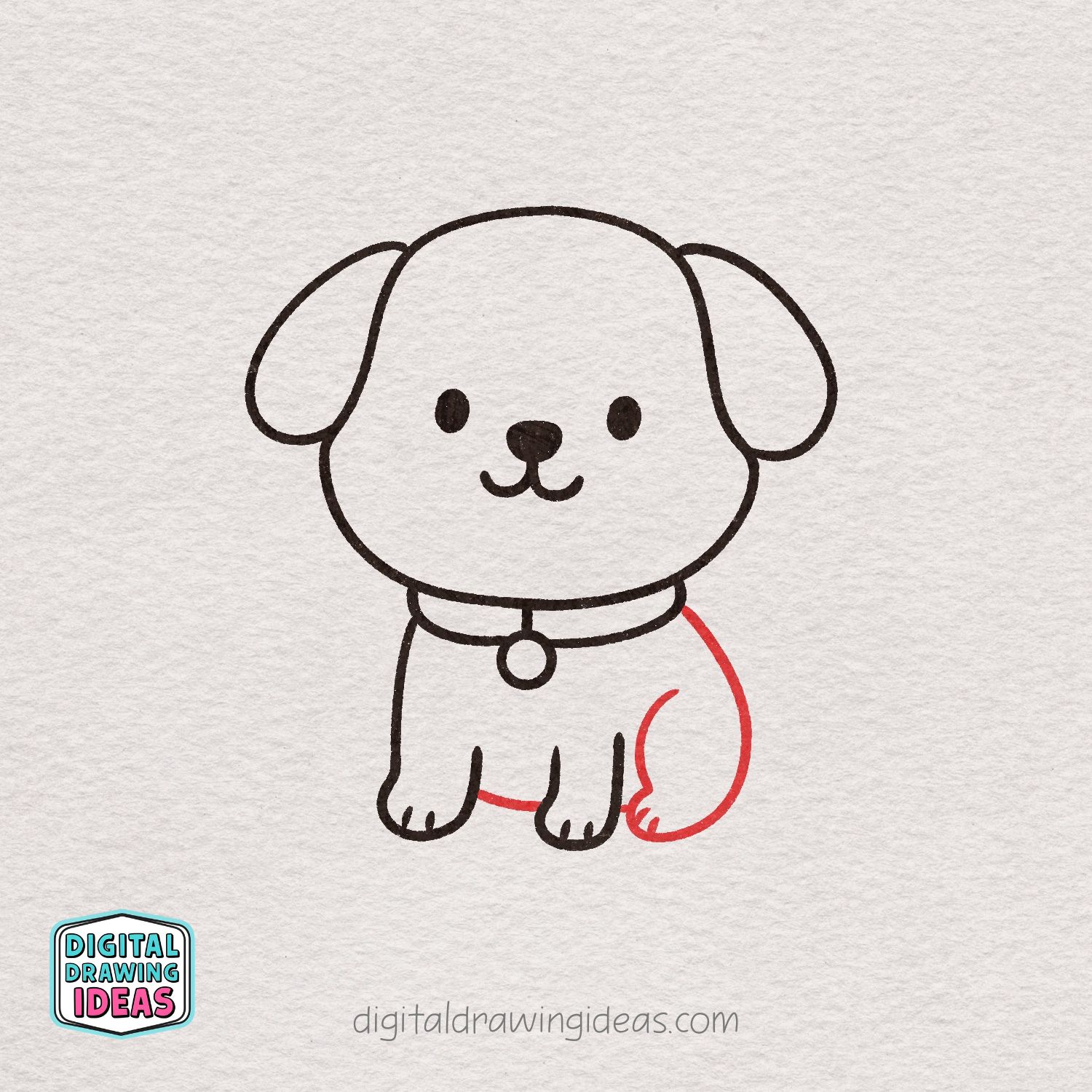 How to draw a dog - Digital Drawing Ideas