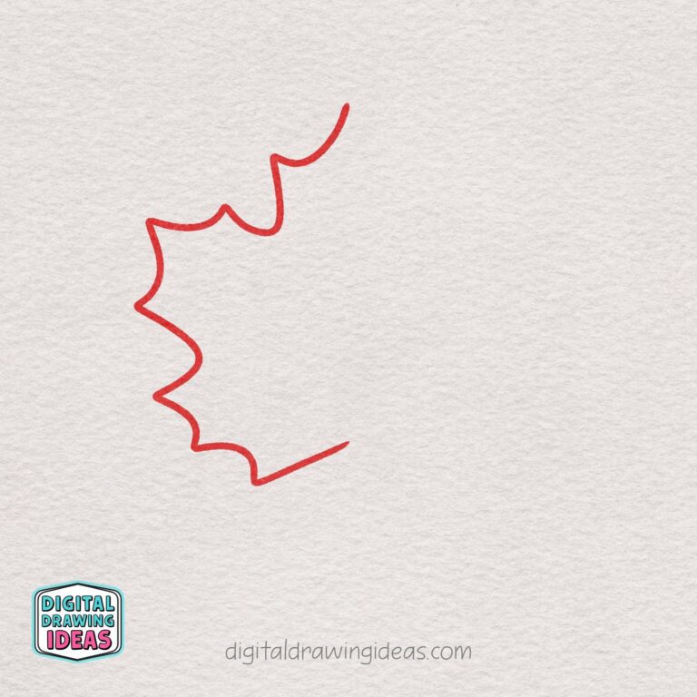 How to Draw a Fall Leaf - Digital Drawing Ideas