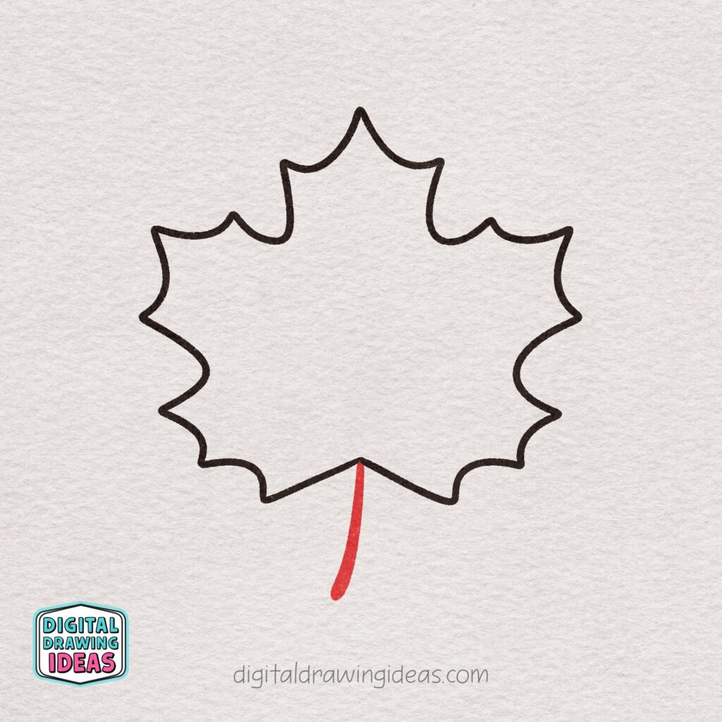 How to Draw a Fall Leaf - Digital Drawing Ideas