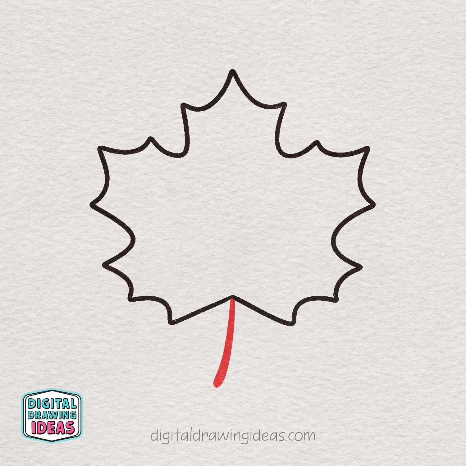How to Draw a Fall Leaf - Digital Drawing Ideas