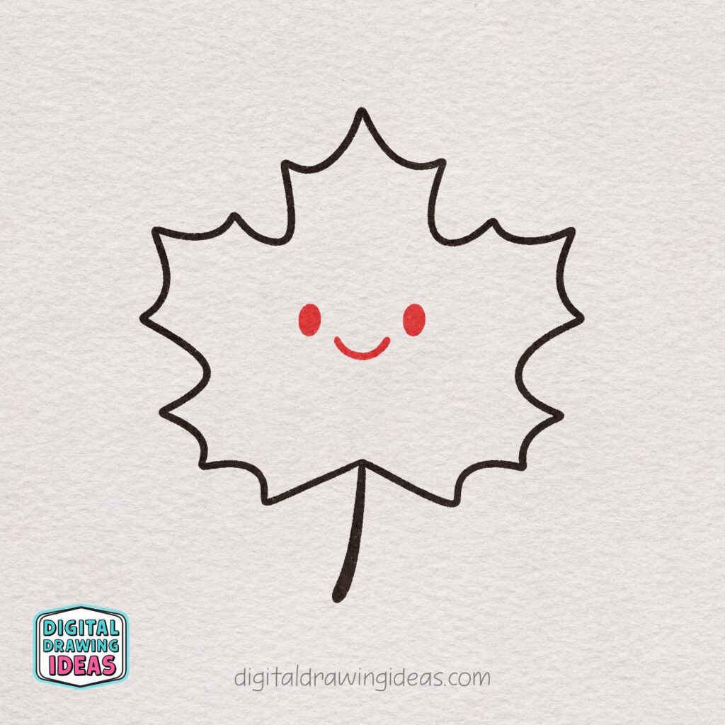 How to Draw a Fall Leaf - Digital Drawing Ideas