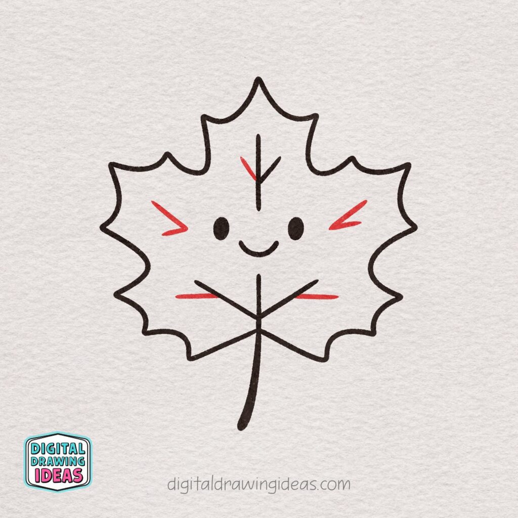 How to Draw a Fall Leaf - Digital Drawing Ideas