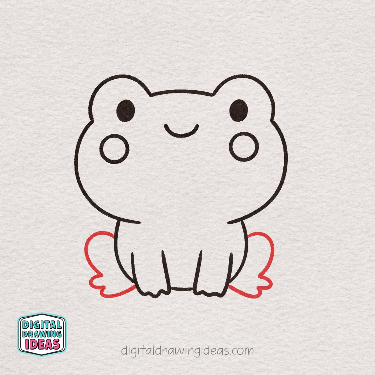 How to draw a frog - Digital Drawing Ideas