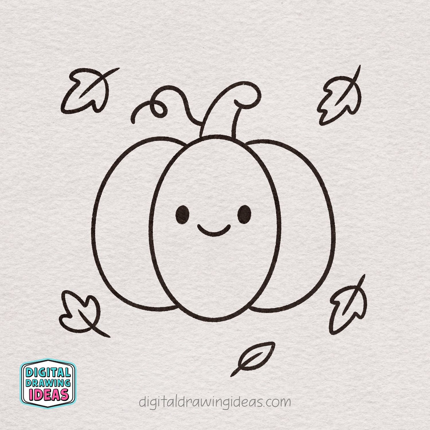 How to Draw a pumpkin - Digital Drawing Ideas