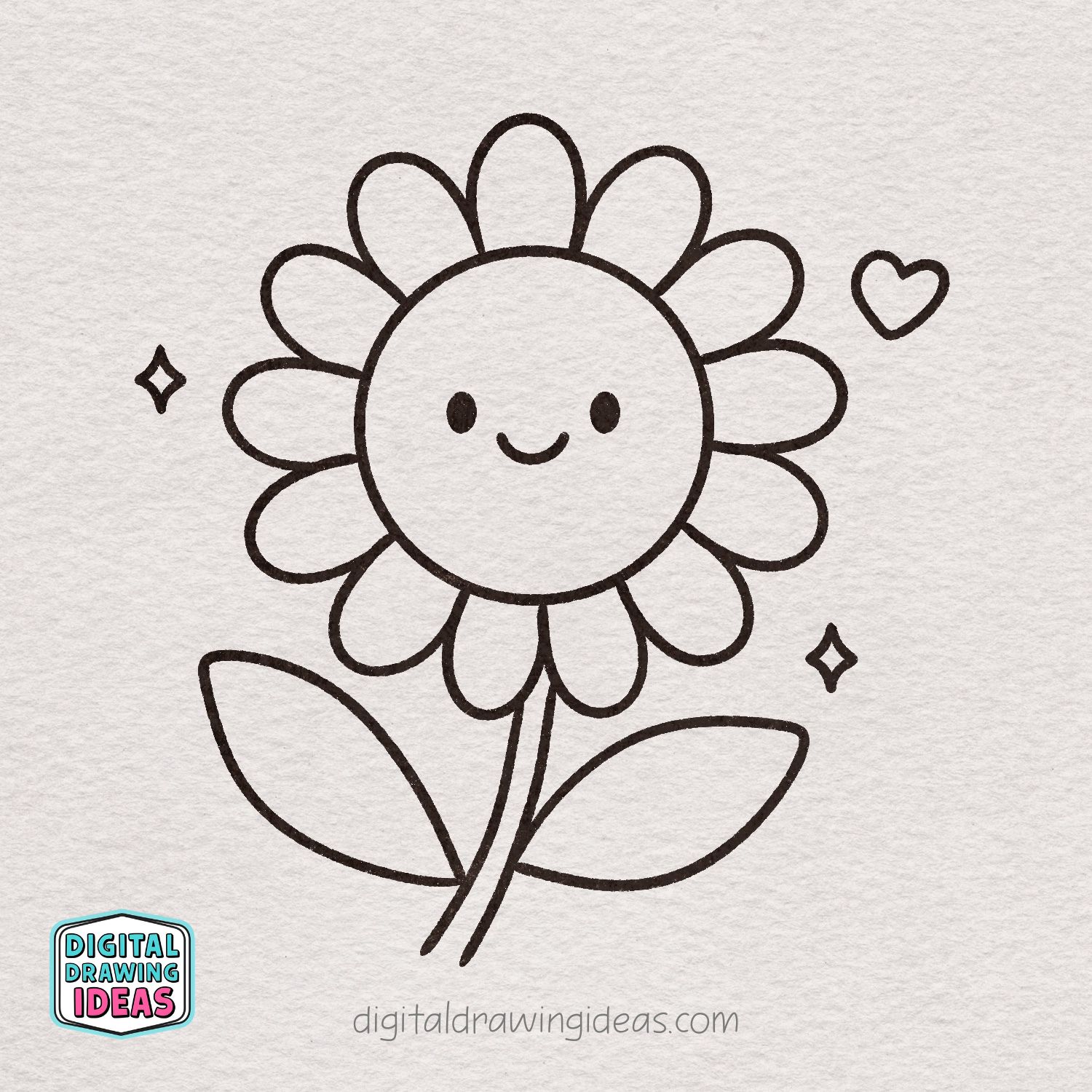 How to Draw a Sunflower - Digital Drawing Ideas