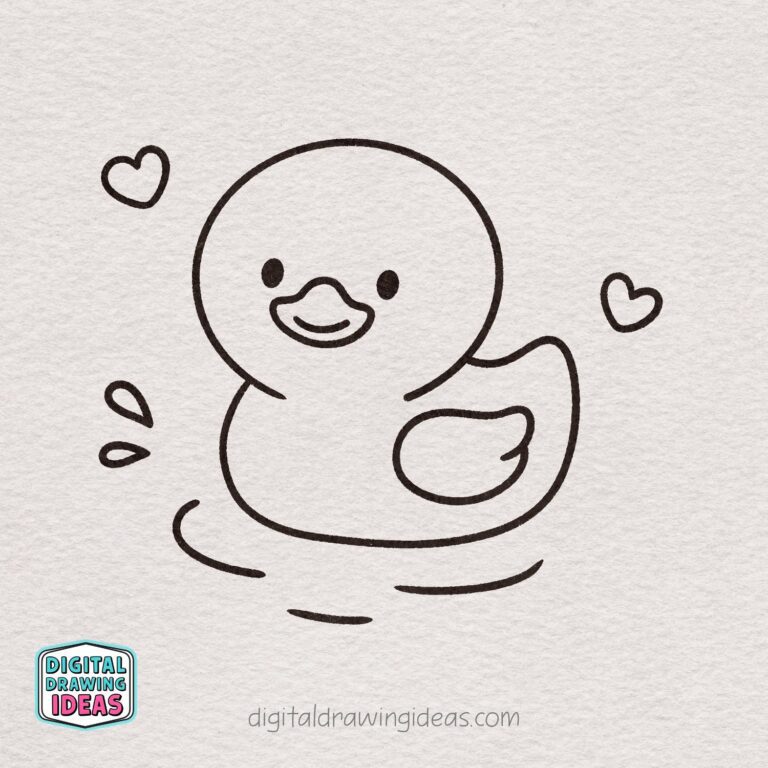 How to Draw a Duck - Digital Drawing Ideas