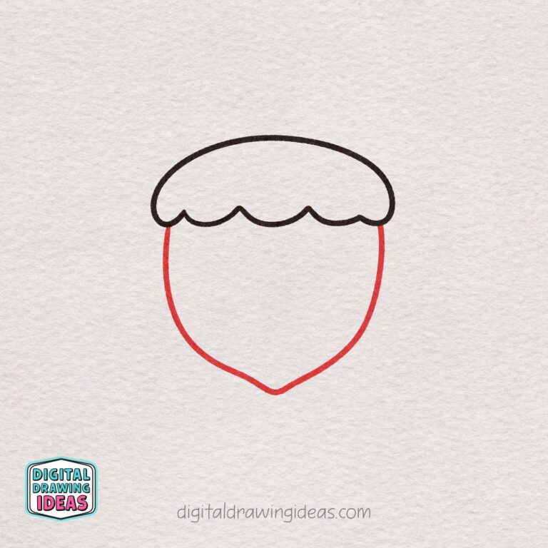 How to Draw an Acorn - Digital Drawing Ideas