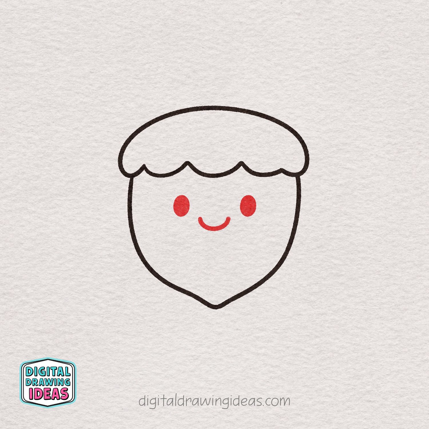 How to Draw an Acorn - Digital Drawing Ideas