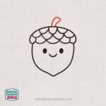 How to Draw an Acorn - Digital Drawing Ideas