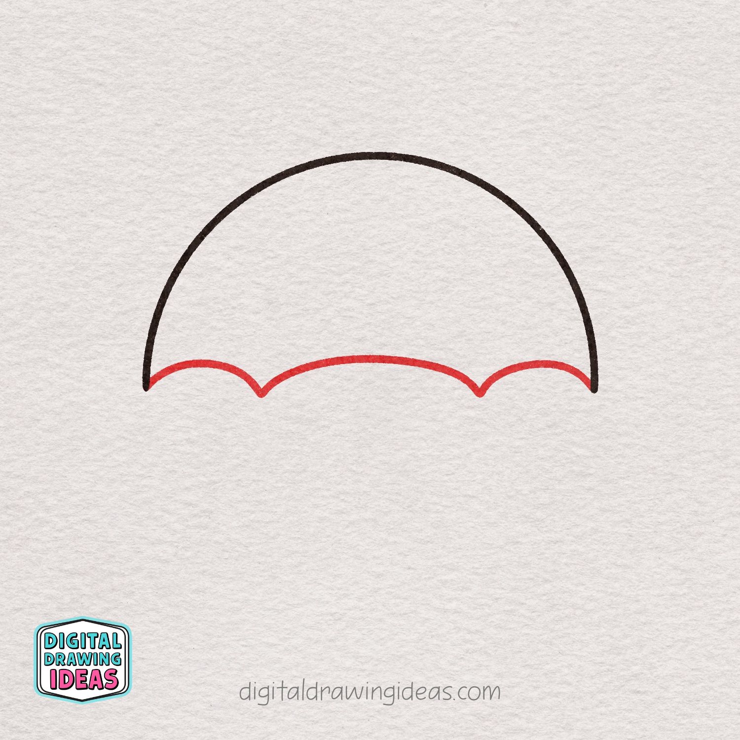 How to Draw an Umbrella - Digital Drawing Ideas