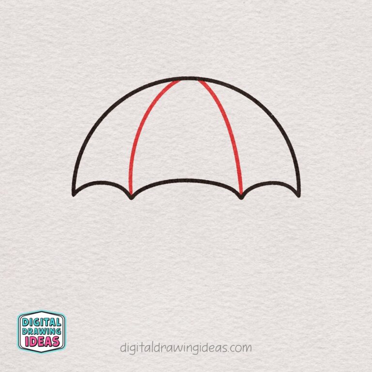 How to Draw an Umbrella - Digital Drawing Ideas