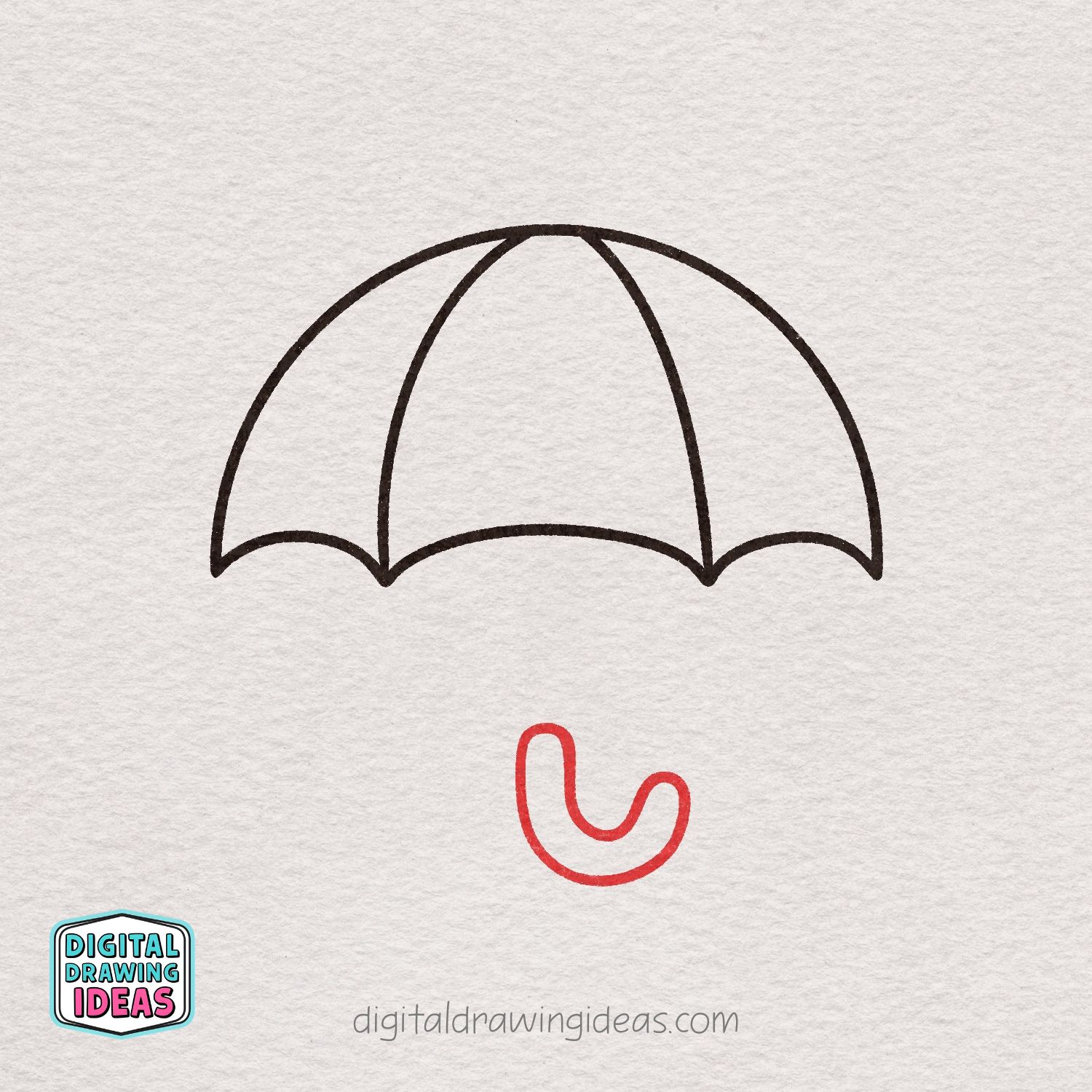 How to Draw an Umbrella - Digital Drawing Ideas