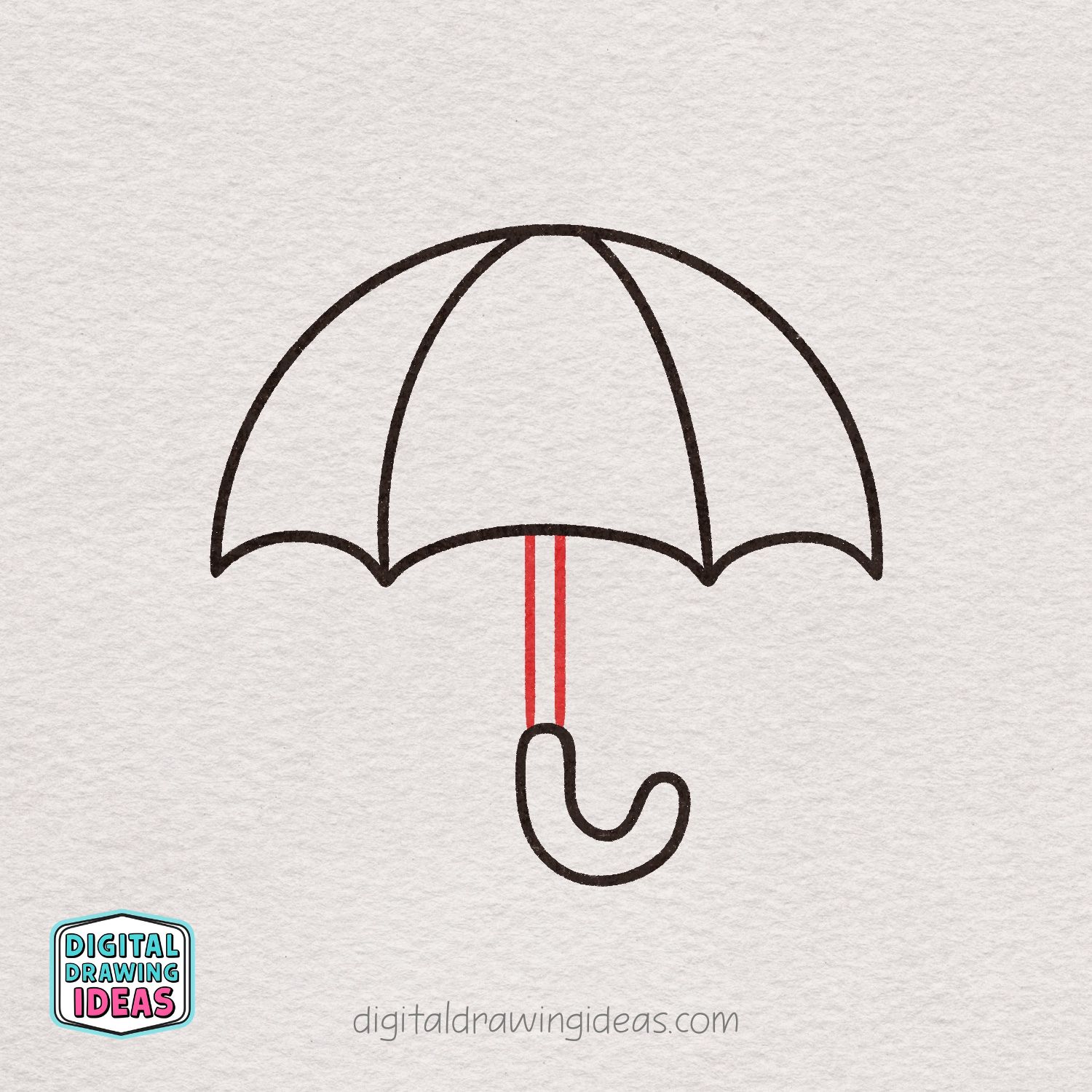 How to Draw an Umbrella - Digital Drawing Ideas