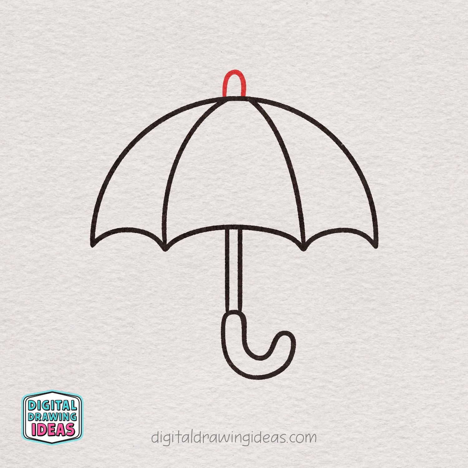 How to Draw an Umbrella - Digital Drawing Ideas