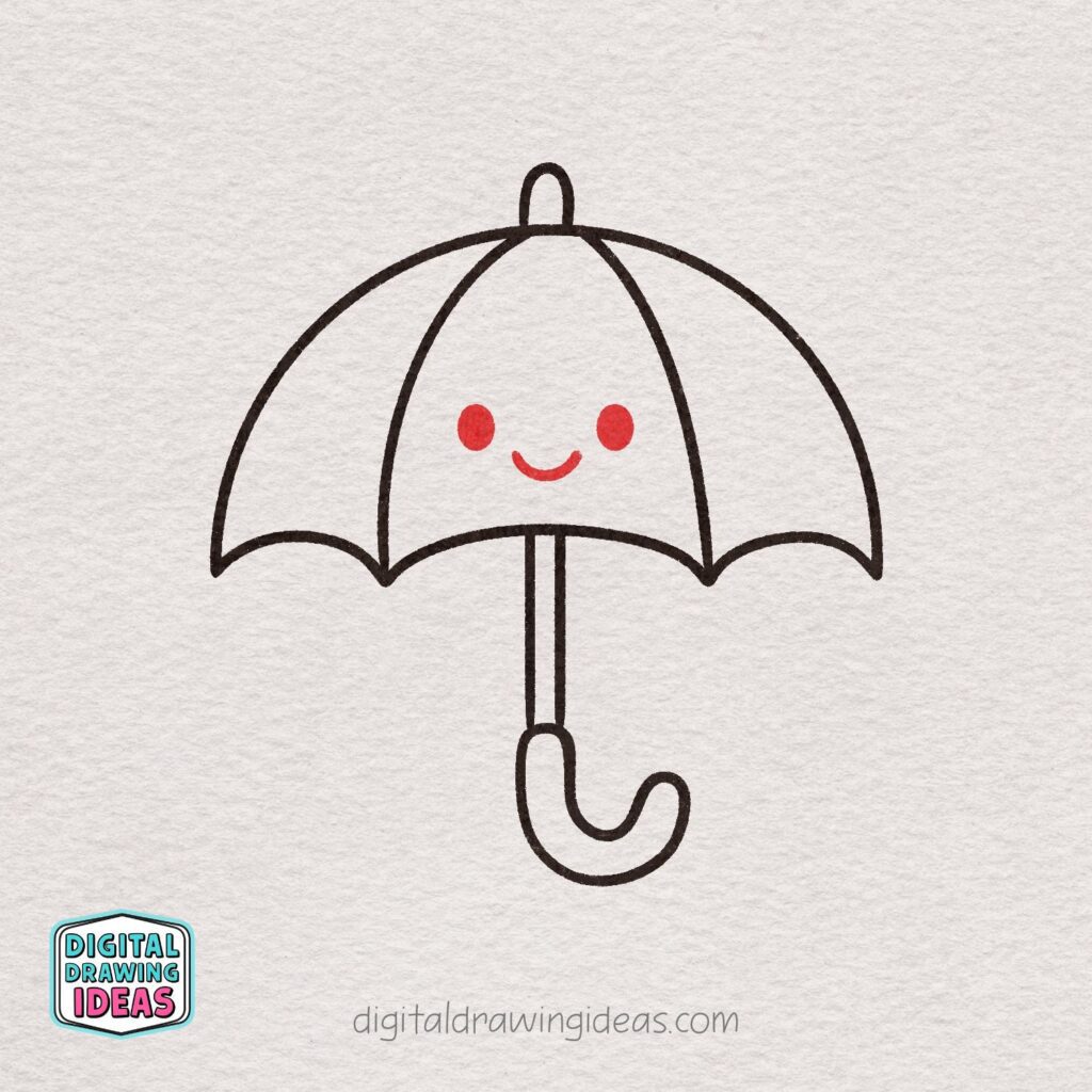 How to Draw an Umbrella - Digital Drawing Ideas