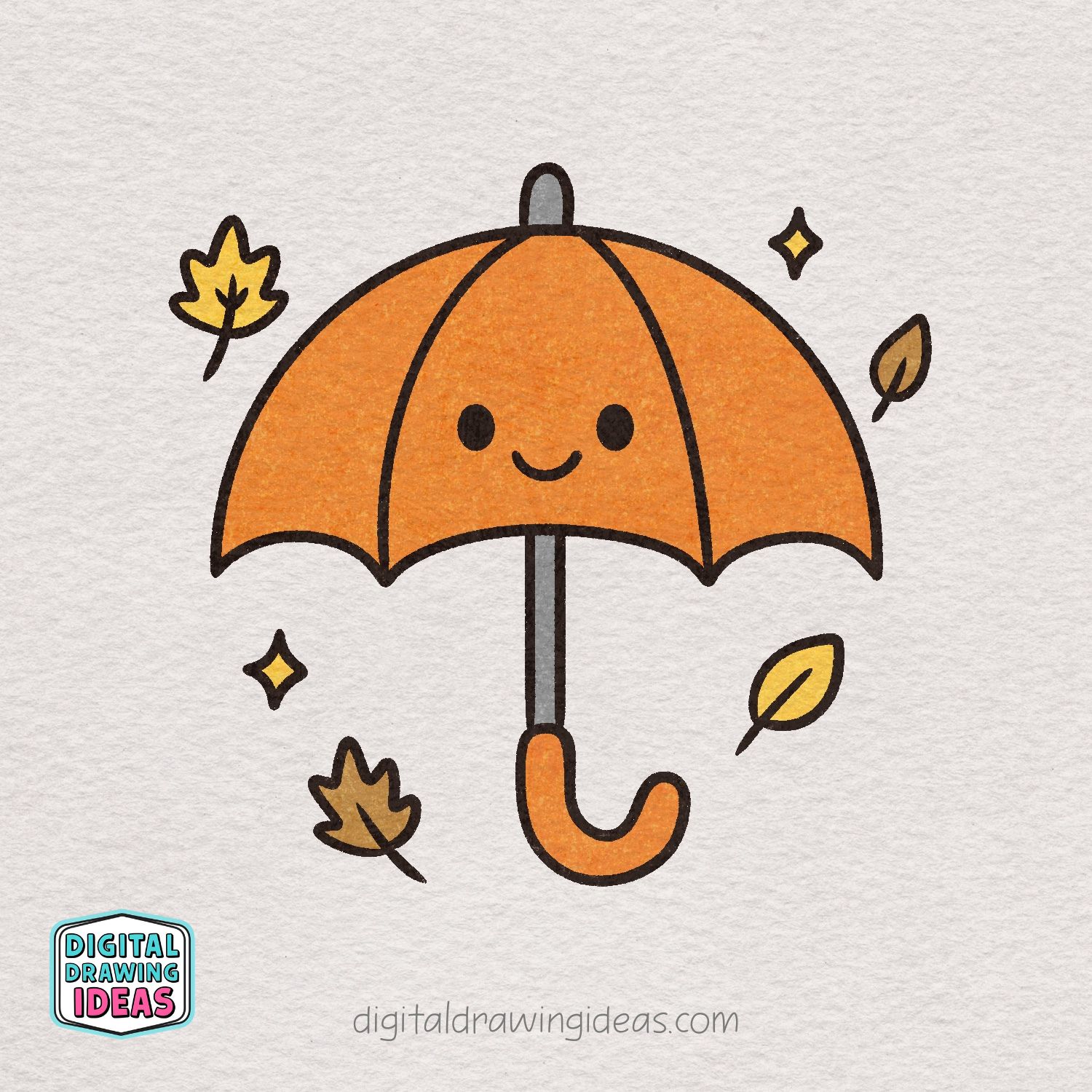 How to Draw an Umbrella - Digital Drawing Ideas
