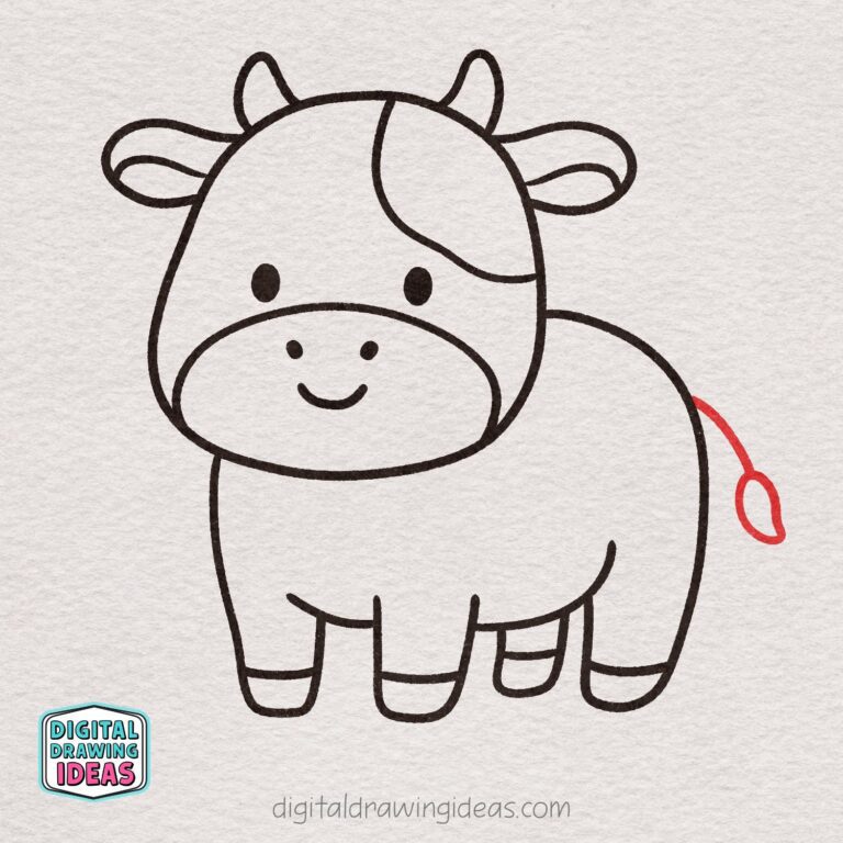 How to Draw a Cow - Digital Drawing Ideas
