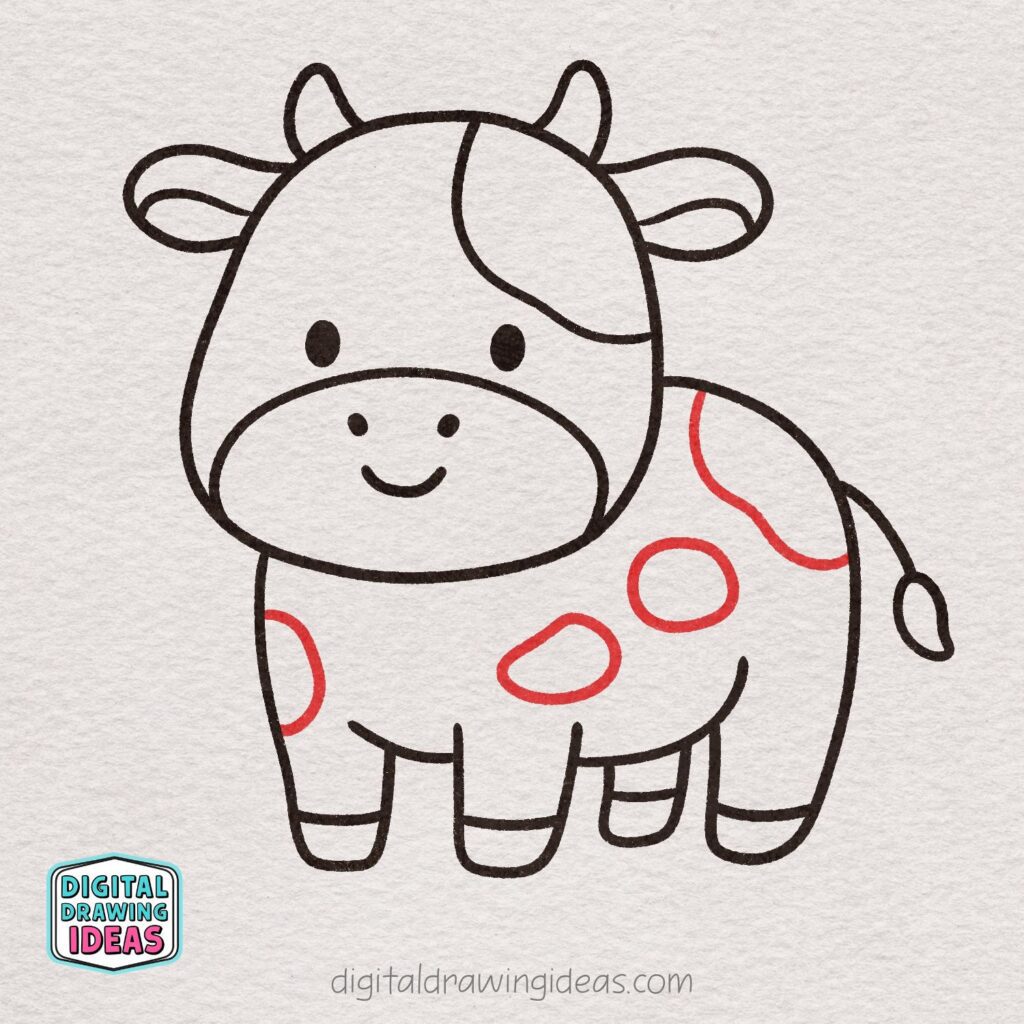 How to Draw a Cow - Digital Drawing Ideas