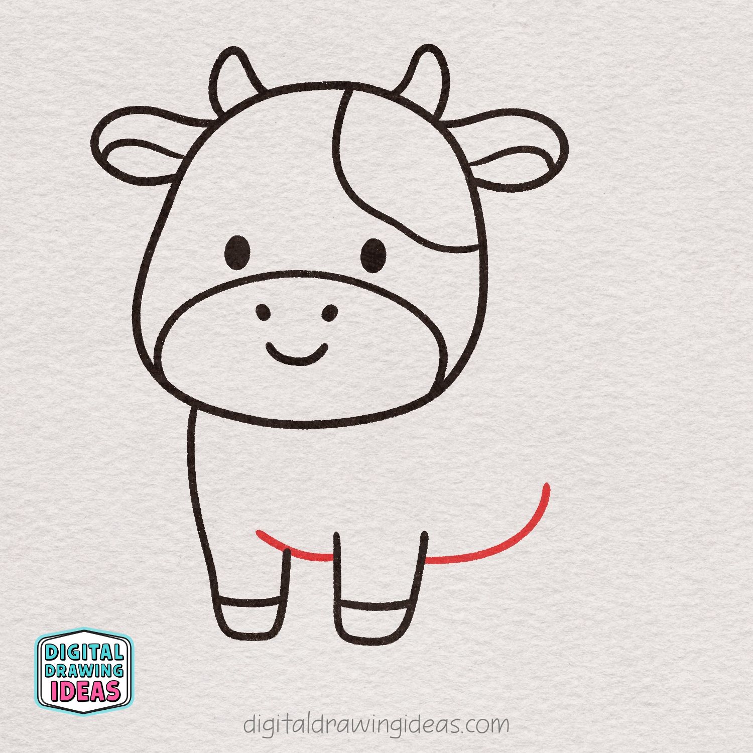 How to Draw a Cow - Digital Drawing Ideas