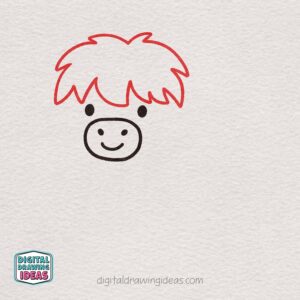 How to Draw a Highland Cow - Digital Drawing Ideas