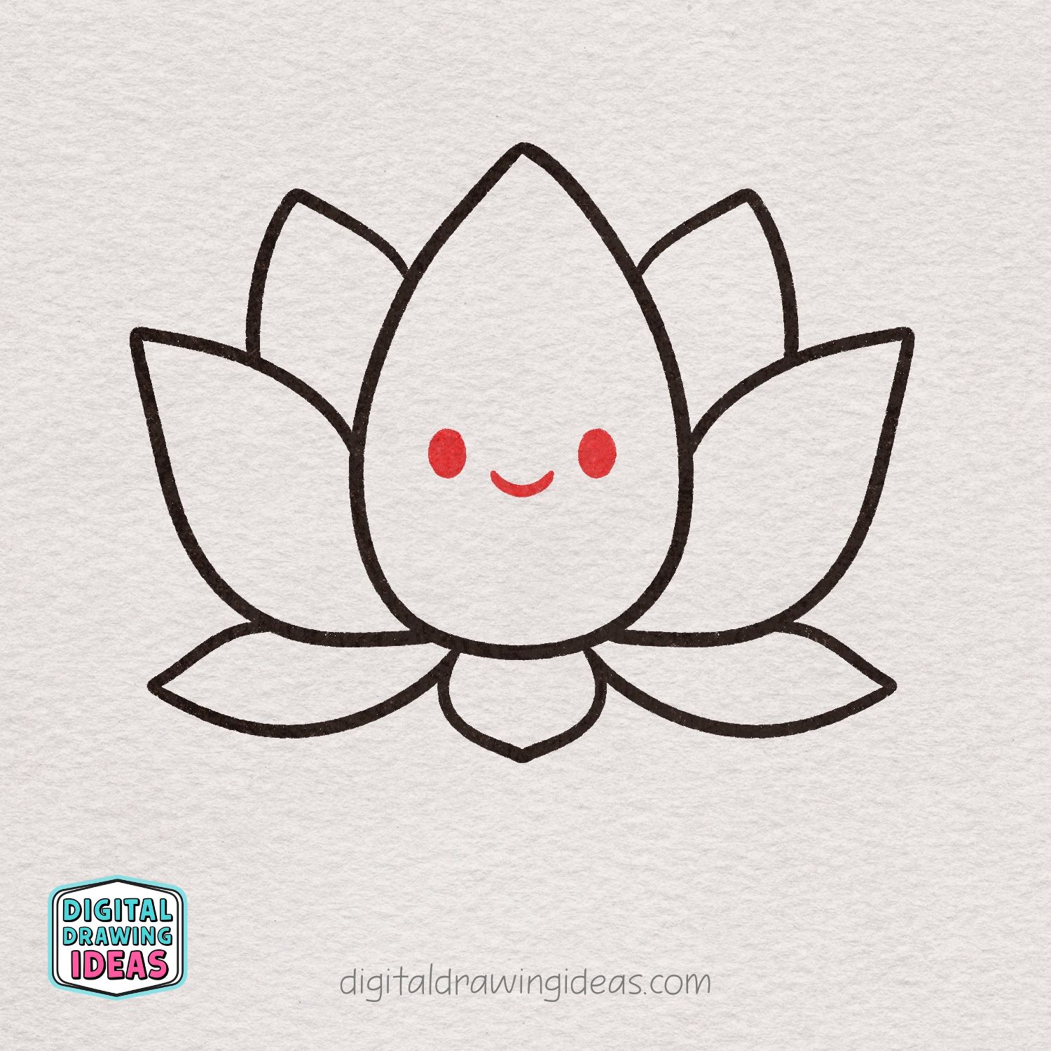 How to Draw a Lotus Flower - Digital Drawing Ideas