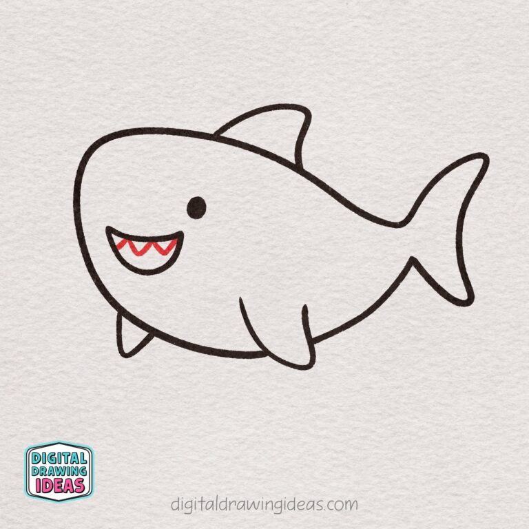 How to Draw a Shark - Digital Drawing Ideas