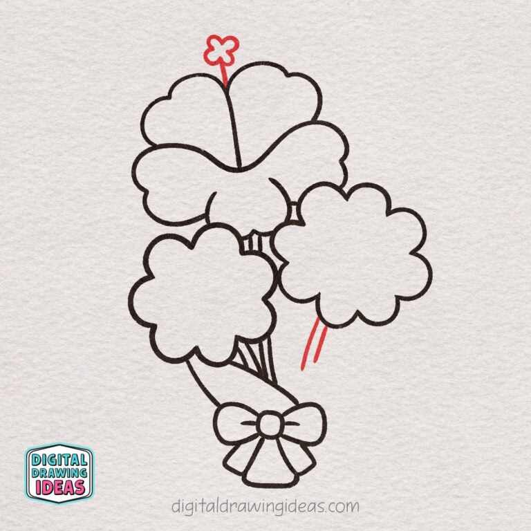 How to Draw a Flower Bouquet - Digital Drawing Ideas