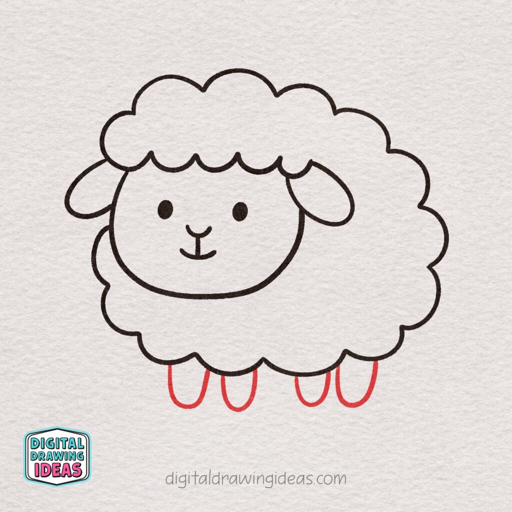 How to Draw a Sheep - Digital Drawing Ideas