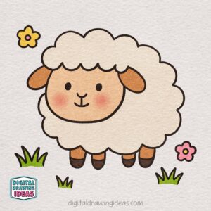 How to Draw a Sheep - Digital Drawing Ideas