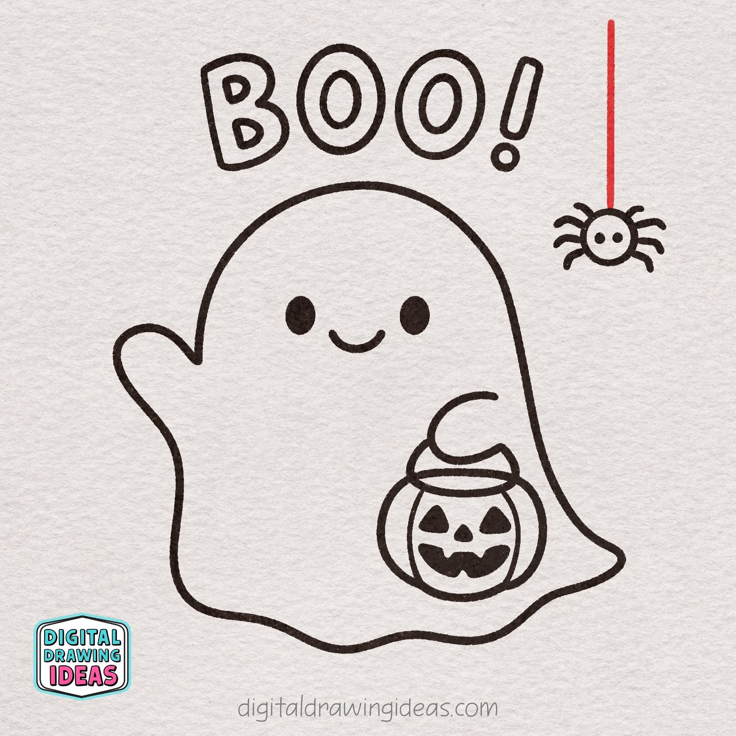 How to Draw a Ghost - Digital Drawing Ideas