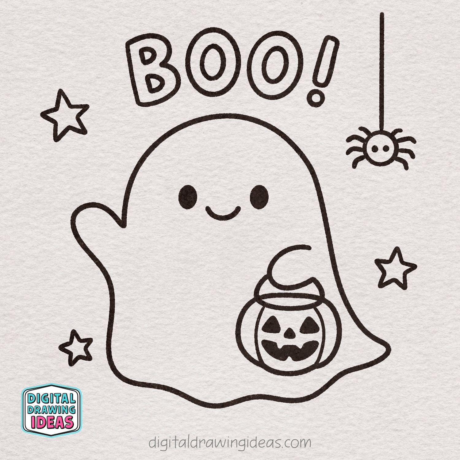 How to Draw a Ghost - Digital Drawing Ideas