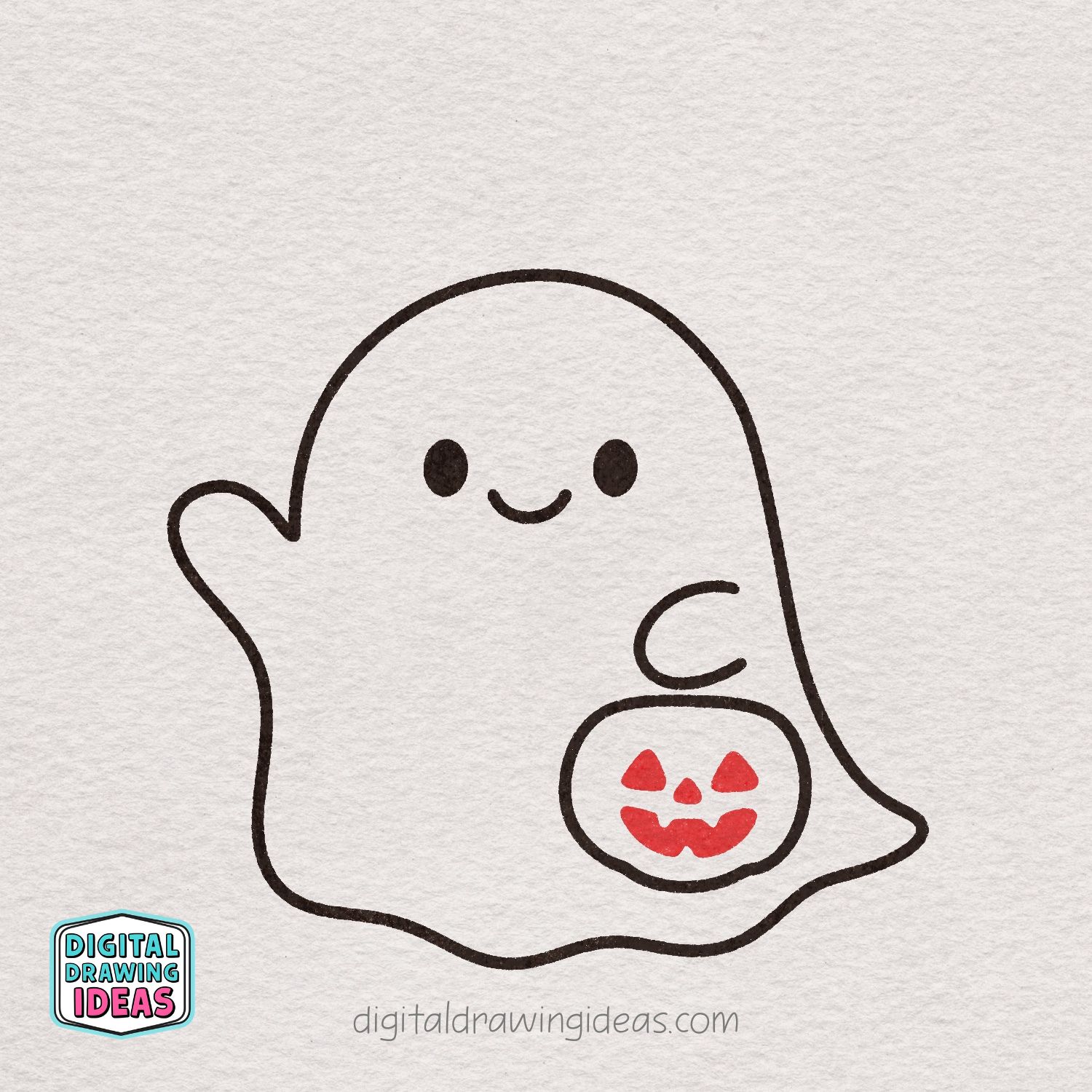 How to Draw a Ghost - Digital Drawing Ideas