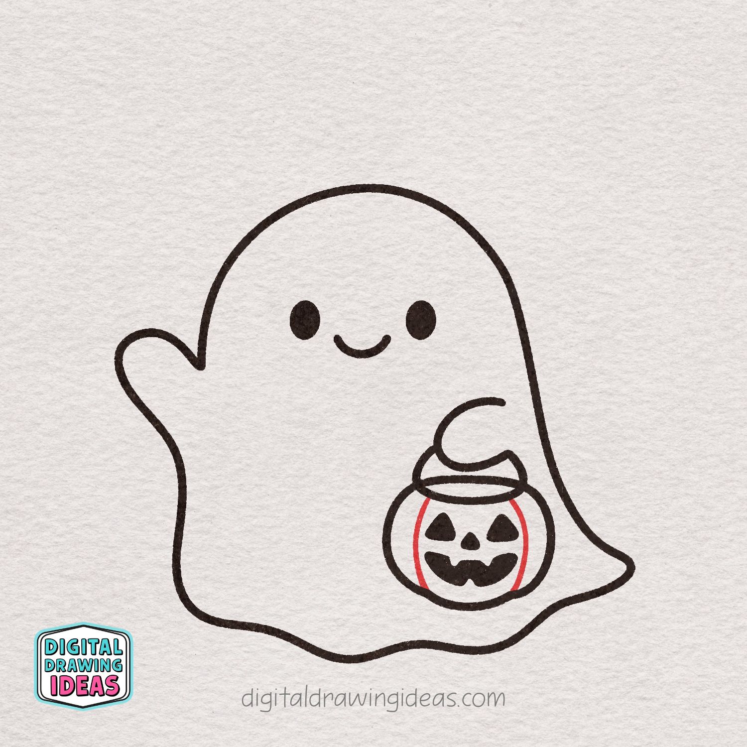 How to Draw a Ghost - Digital Drawing Ideas