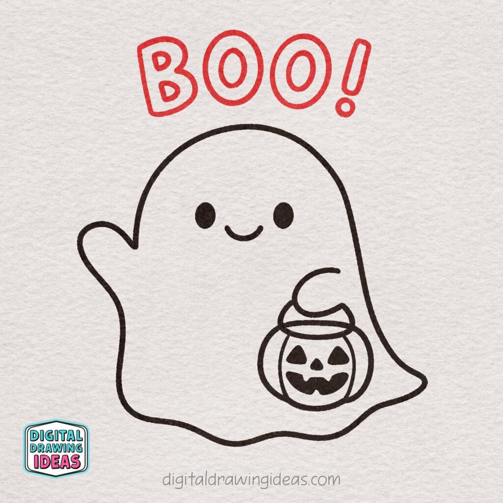 How to Draw a Ghost - Digital Drawing Ideas