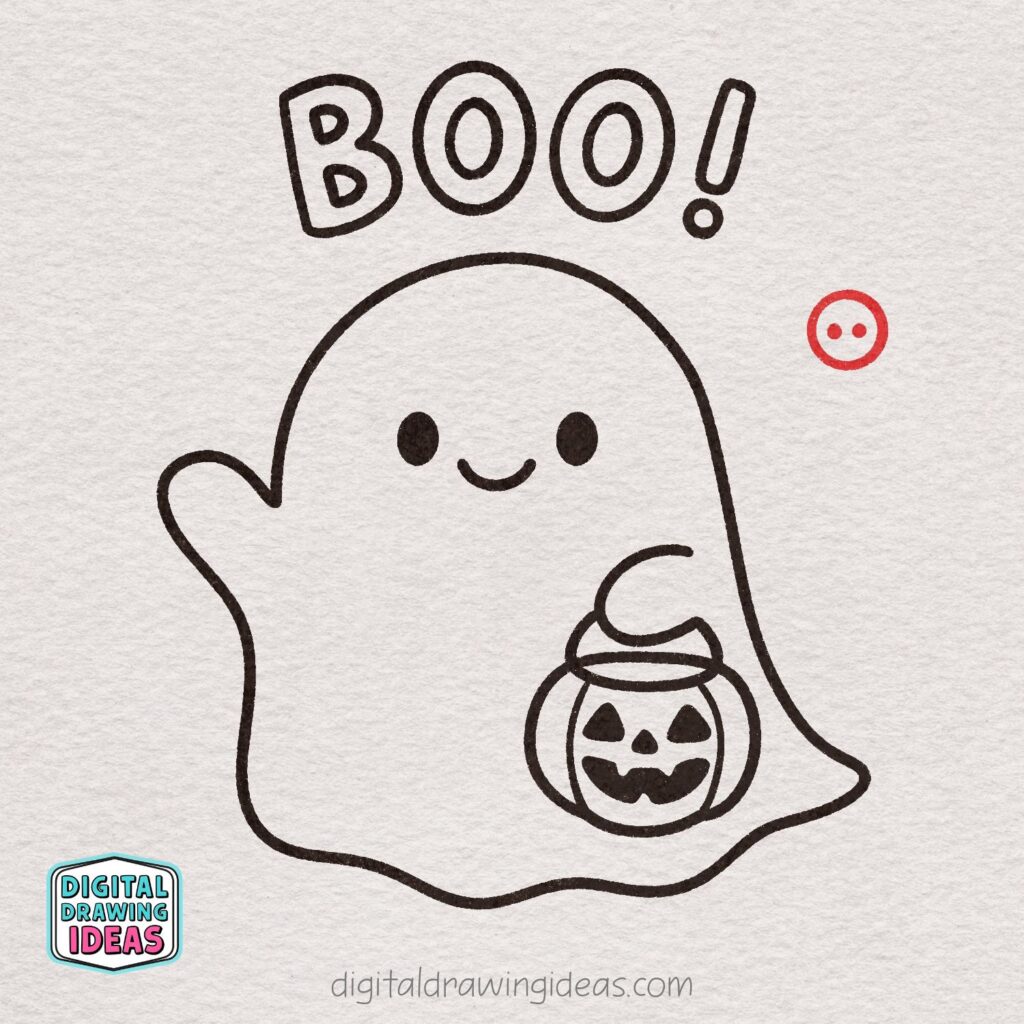 How to Draw a Ghost - Digital Drawing Ideas