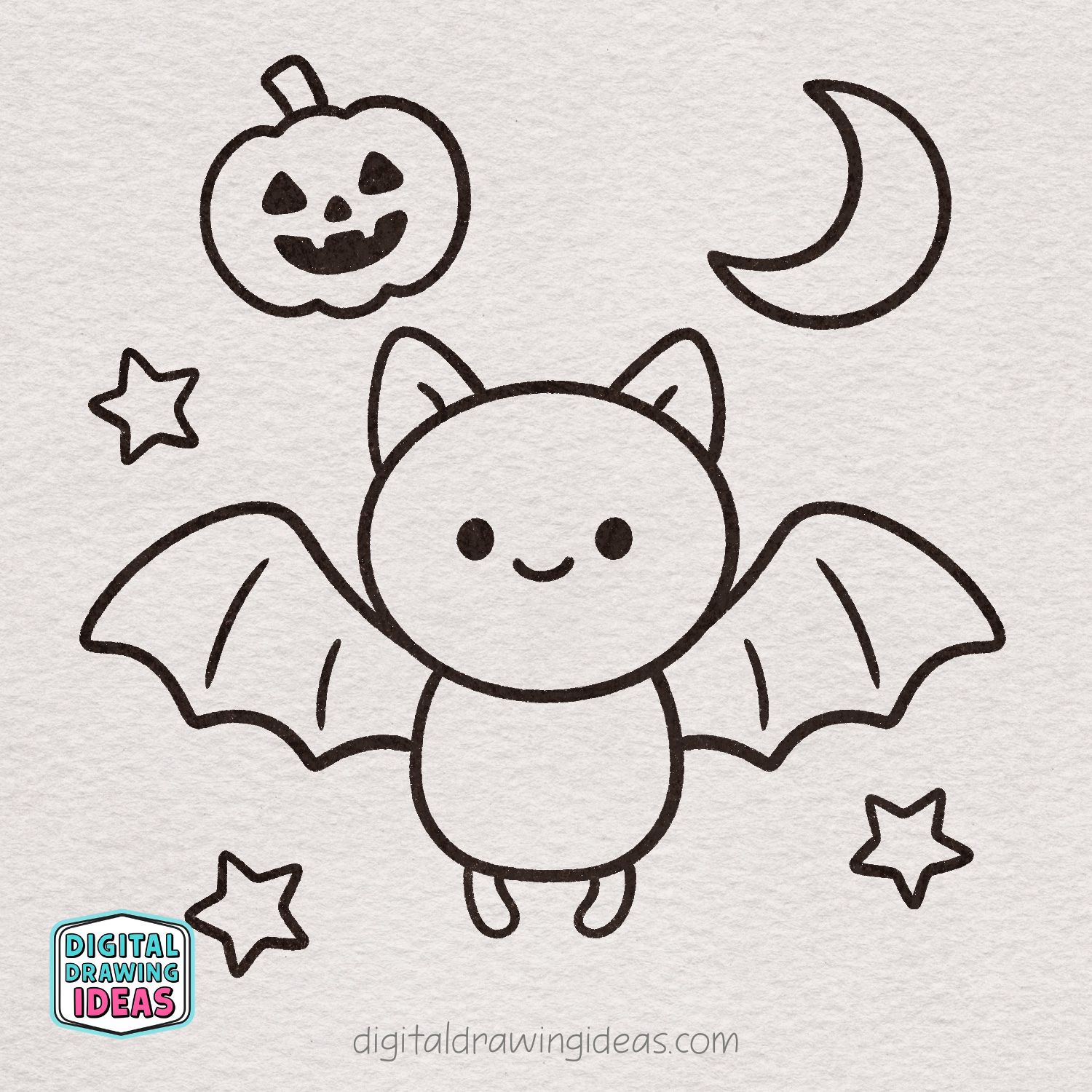 How to Draw a Bat - Digital Drawing Ideas