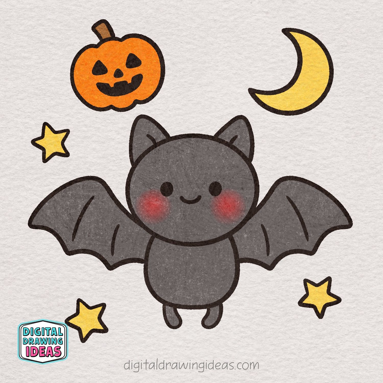 How to Draw a Bat - Digital Drawing Ideas