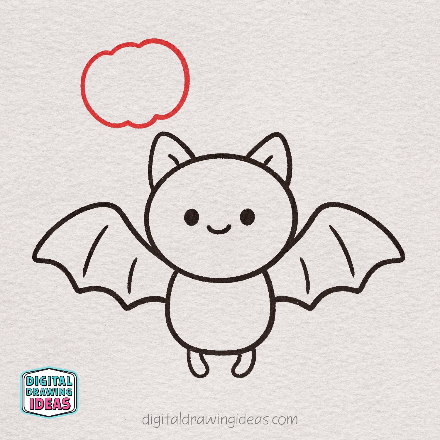 How to Draw a Bat - Digital Drawing Ideas
