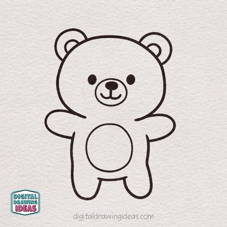 How to Draw a Bear - Digital Drawing Ideas