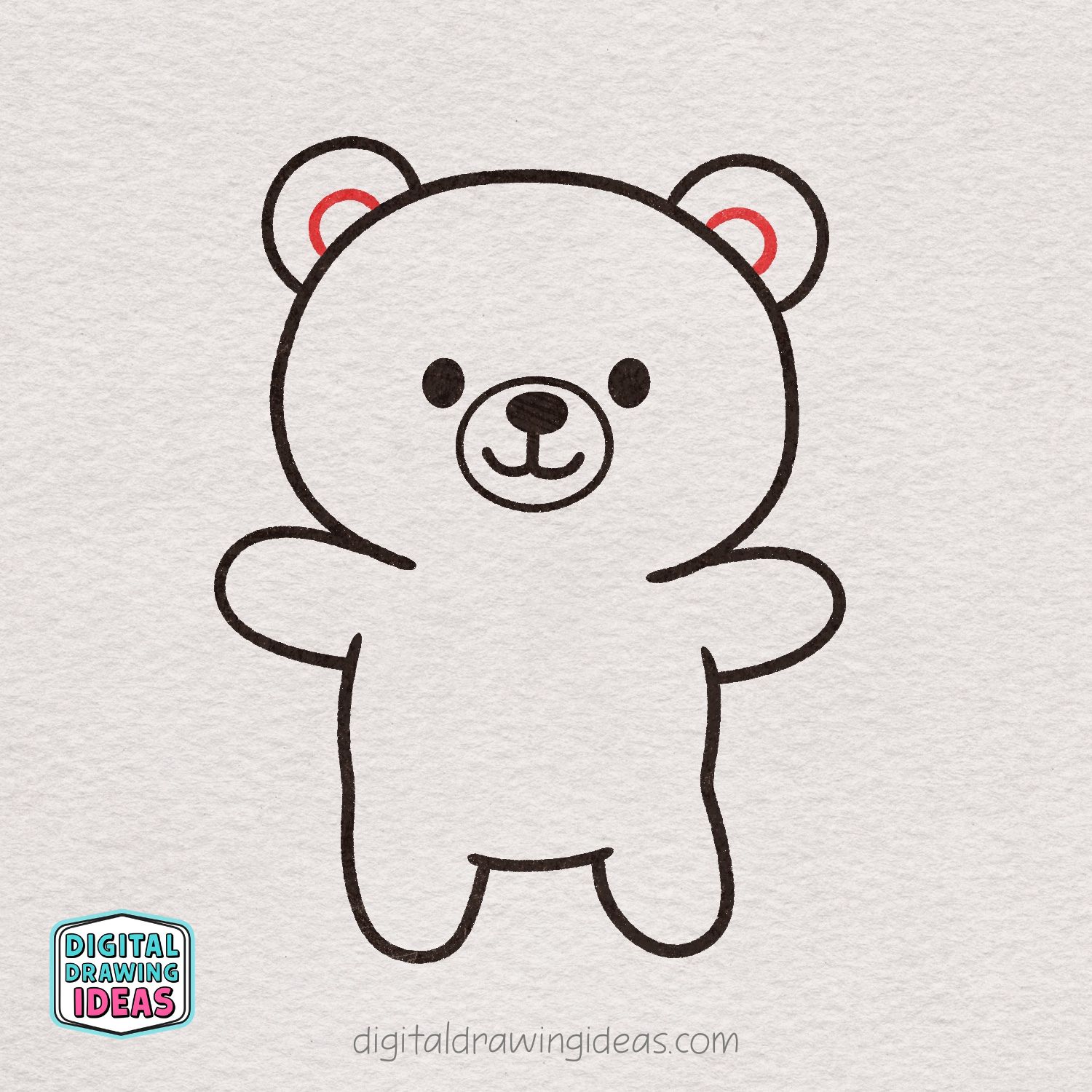 How to Draw a Bear - Digital Drawing Ideas