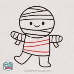 How to Draw a Mummy - Digital Drawing Ideas