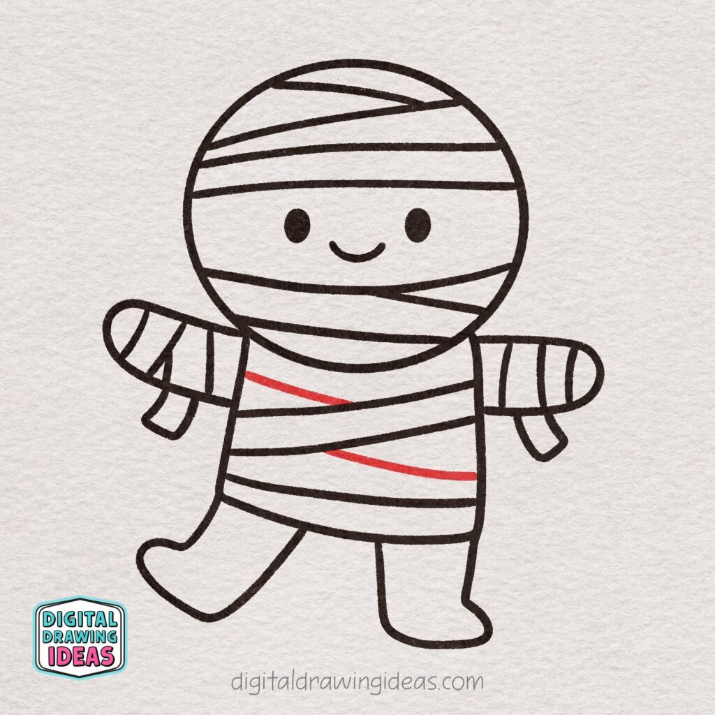 How to Draw a Mummy - Digital Drawing Ideas