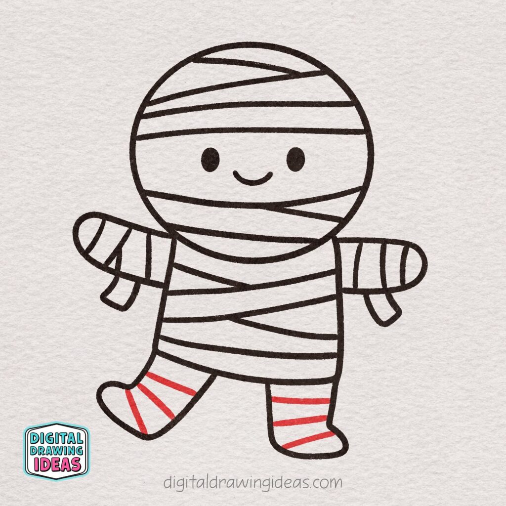 How to Draw a Mummy - Digital Drawing Ideas