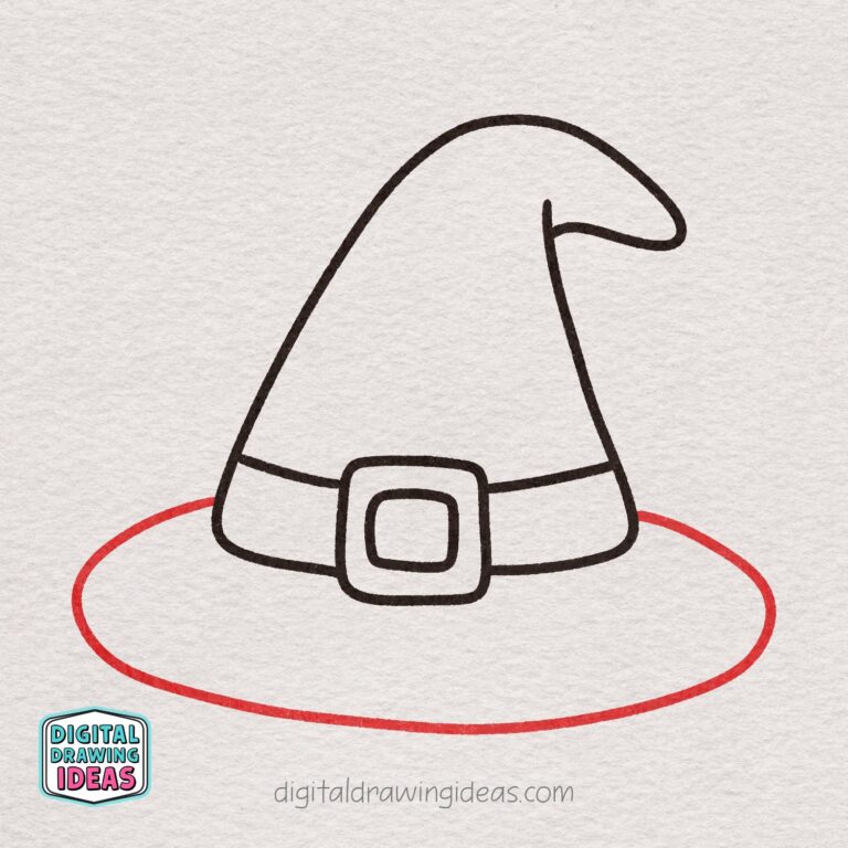 How to Draw a Witch Hat - Digital Drawing Ideas