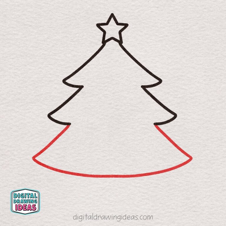 How to Draw a Christmas Tree - Digital Drawing Ideas