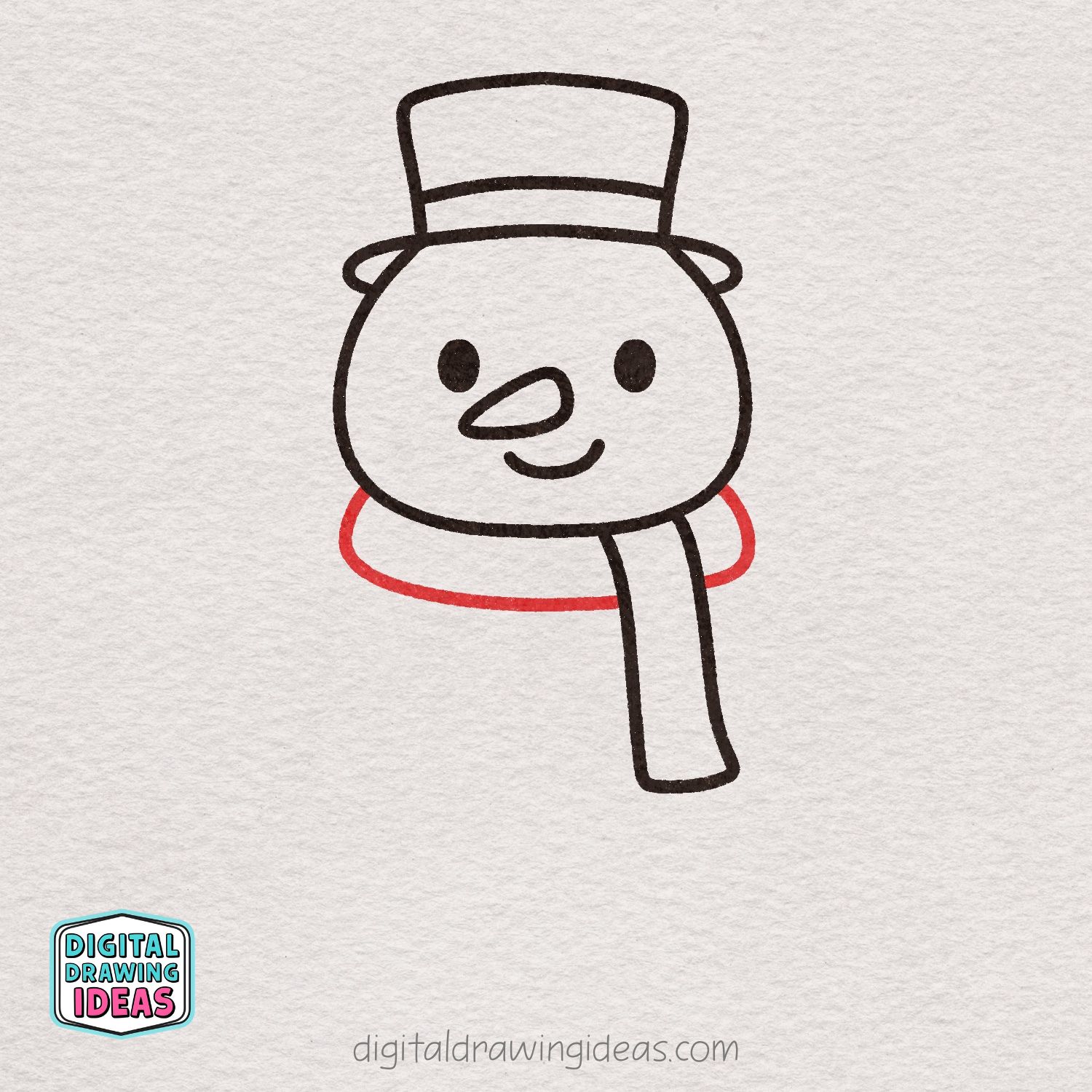 How to Draw a Snowman - Digital Drawing Ideas
