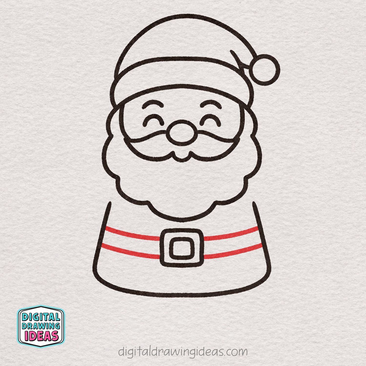 How to Draw Santa Claus - Digital Drawing Ideas