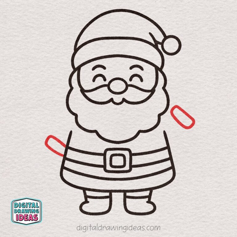 How to Draw Santa Claus - Digital Drawing Ideas